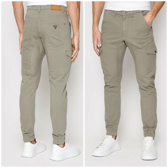 Guess | Pants | New Guess Mens Cargo Pants In Slim Fit Green | Poshmark